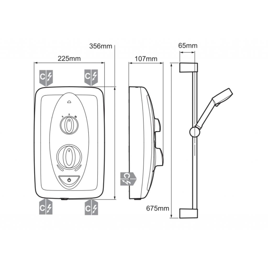Mira Jump Multi-Fit 8.5kW Electric Shower