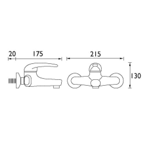 Bristan Java Wall Mounted Bath Filler Bristan Java Wall Mounted Bath Filler